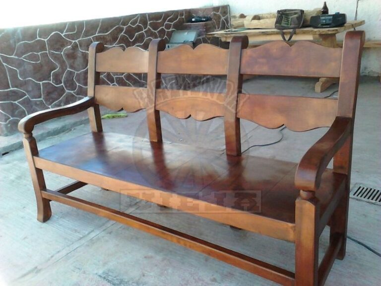 CÓDIGO:BC207 Banca de madera de Rosa Morada o pino | Muebles rústicos ...